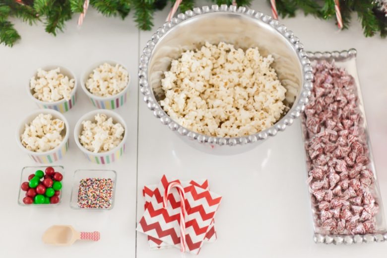 Christmas Dessert Bar & DIY Popcorn Station - Fashionable Hostess