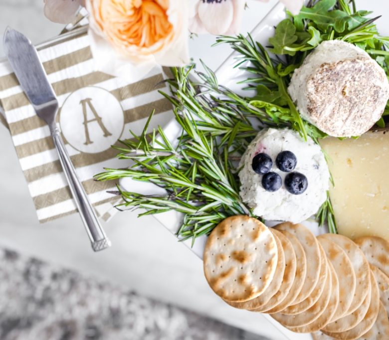 The Perfect Spring Cheese & Crackers Plate - Fashionable Hostess