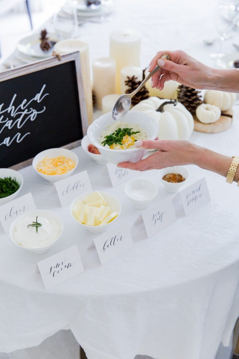 Mashed Potato & Toppings Bar - Fashionable Hostess