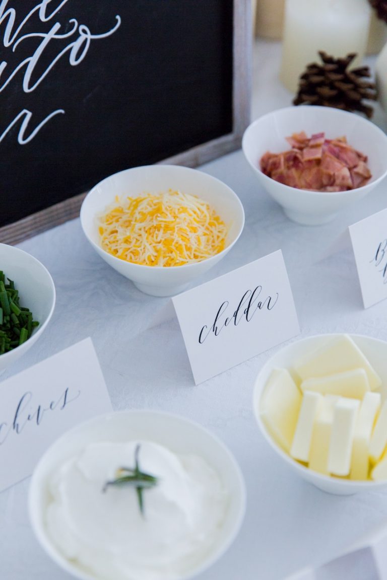 Mashed Potato & Toppings Bar - Fashionable Hostess