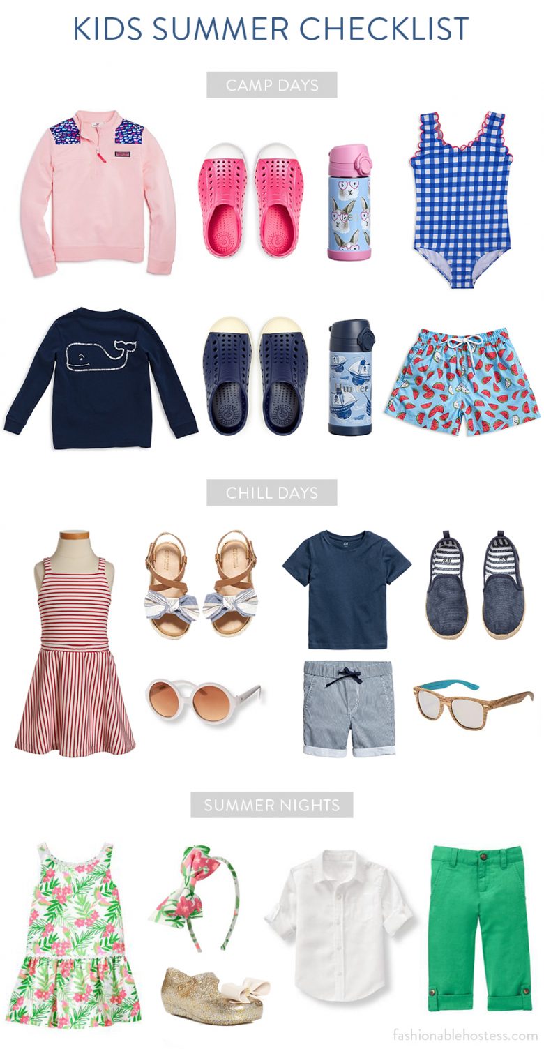 kids summer checklist - Fashionable Hostess