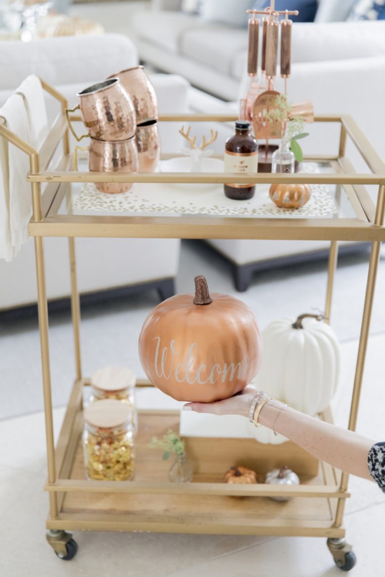 Fall Bar Cart: Everything Copper - Fashionable Hostess