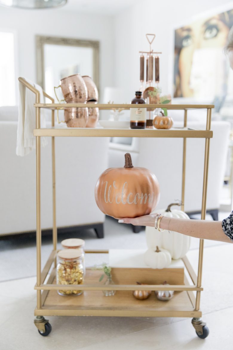 Fall Bar Cart: Everything Copper - Fashionable Hostess