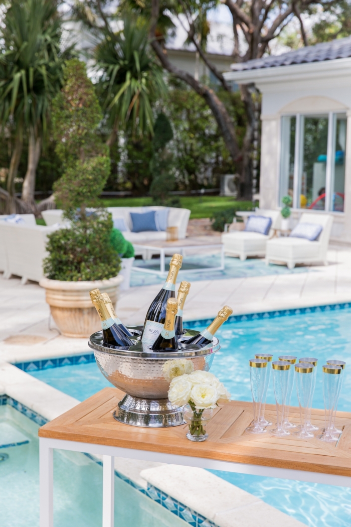 Pool-side Champagne Bar - Fashionable Hostess