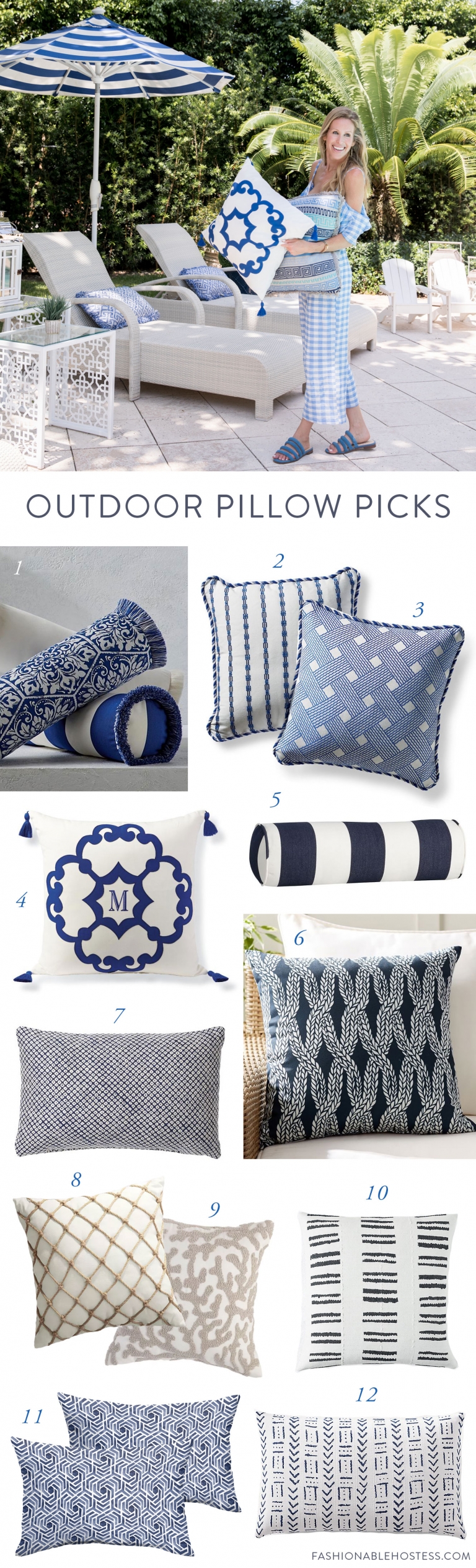 Outdoor Pillows you need this Summer - Fashionable Hostess