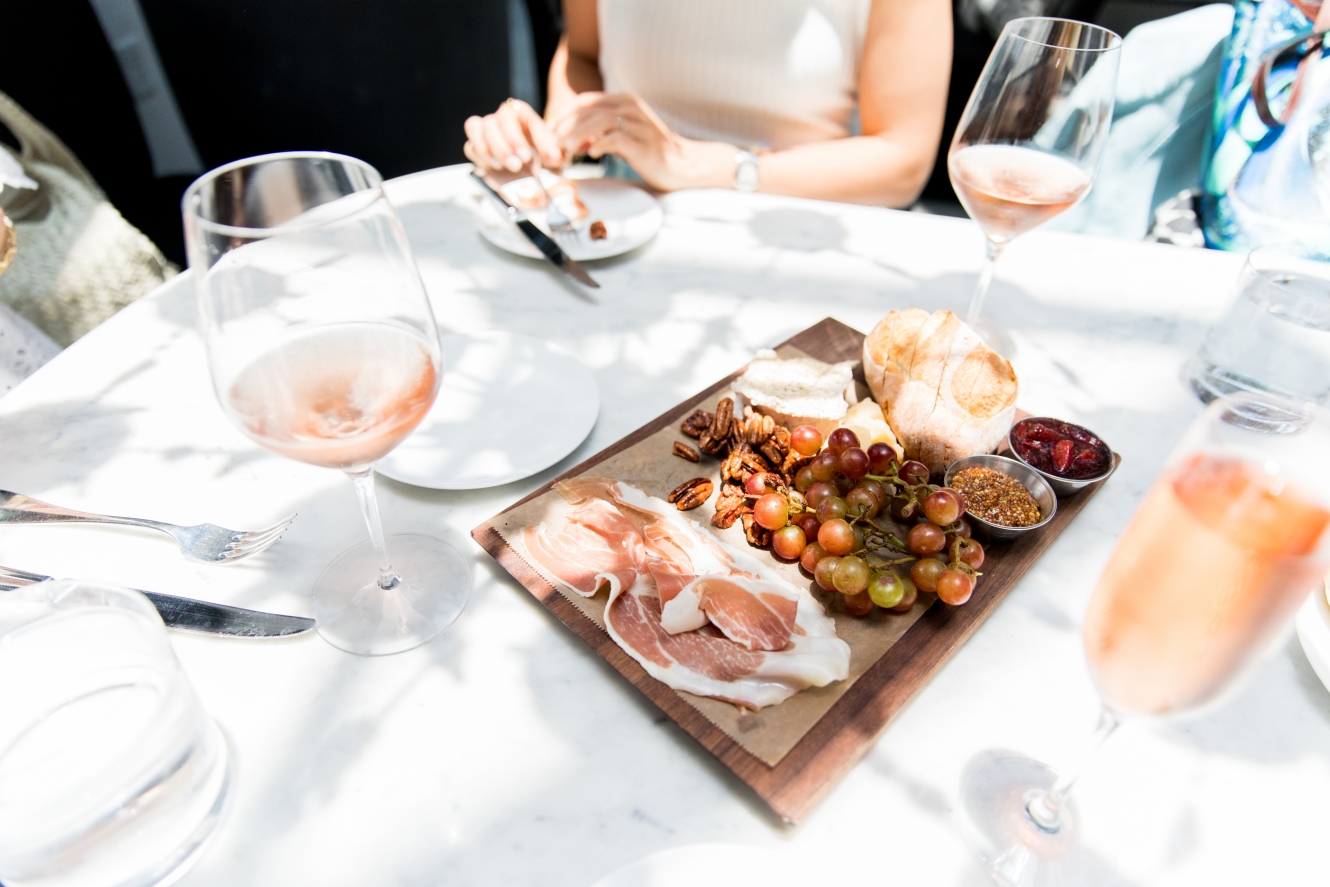 eating at the RH Palm Beach restaurant - Fashionable Hostess