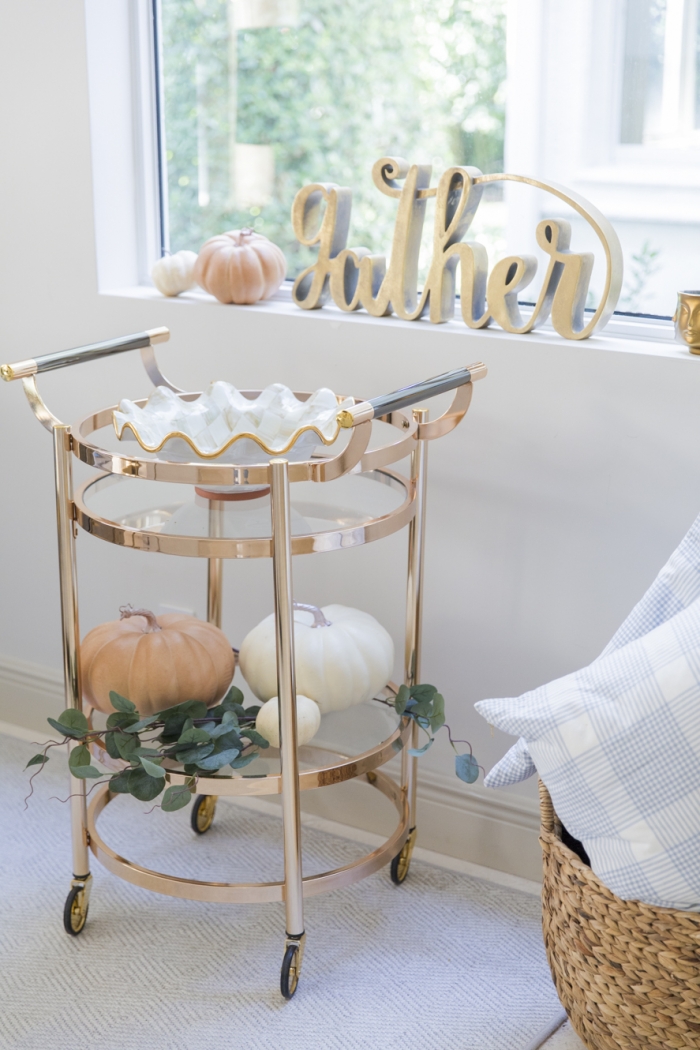 Fall Bar Cart - Fashionable Hostess