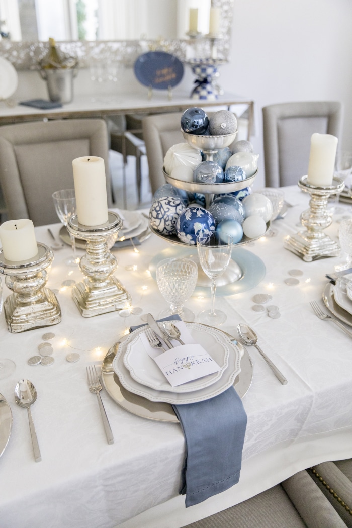 Hanukkah Table 2019 - Fashionable Hostess