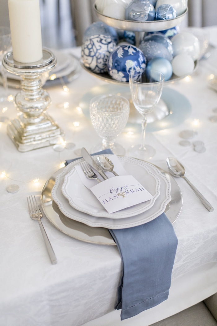 Hanukkah Table 2019 - Fashionable Hostess