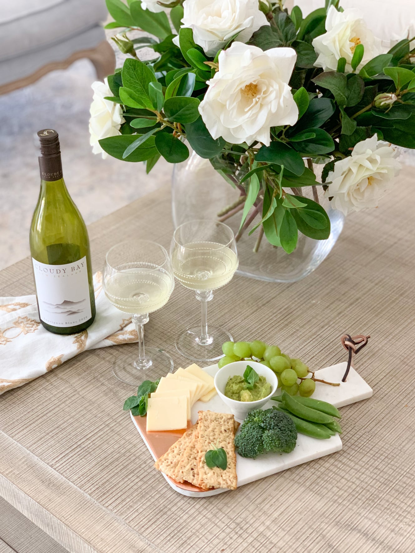 Guacamole & Greens Appetizer Board - Fashionable Hostess