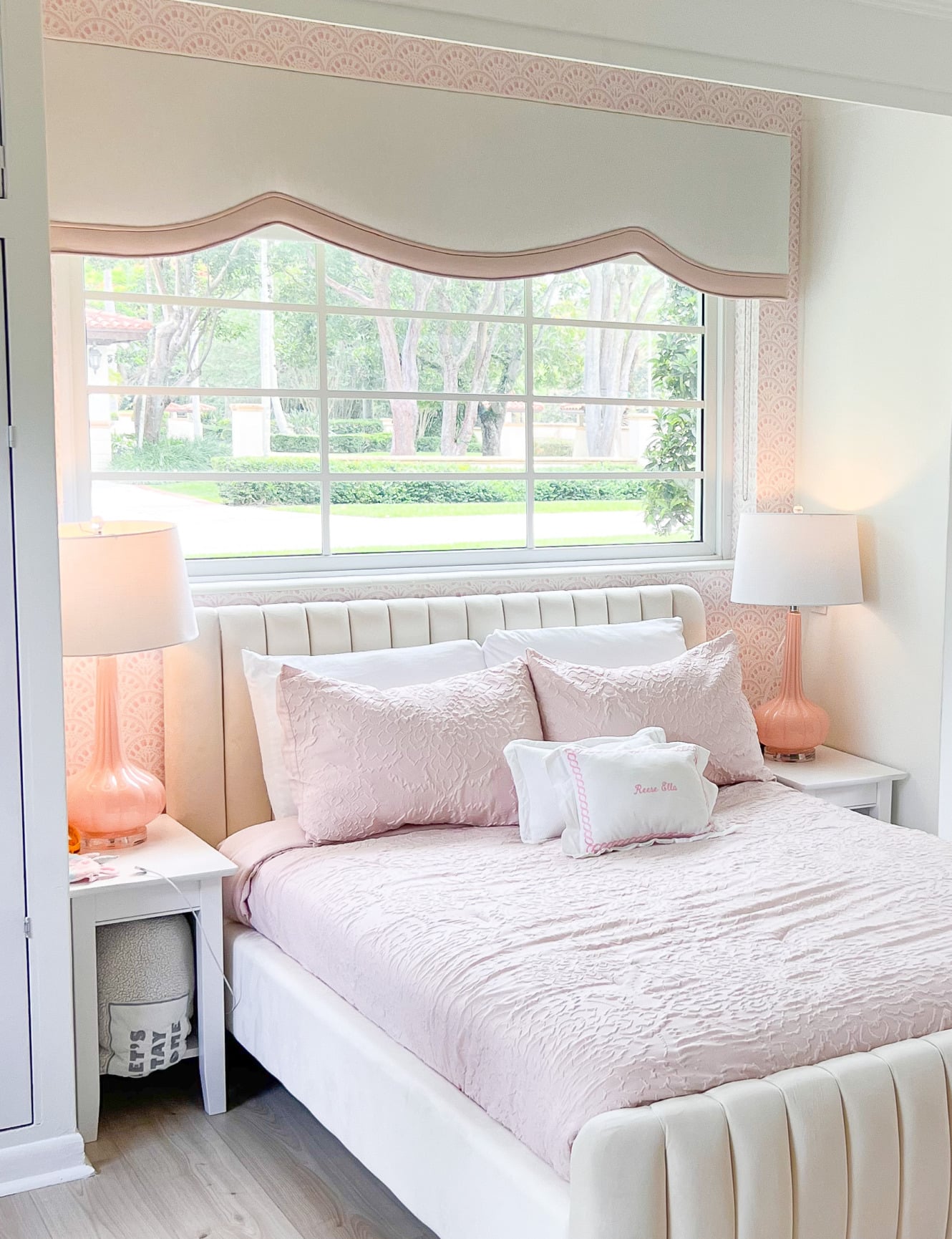 Blush Wallpaper for Reese's Room - Fashionable Hostess